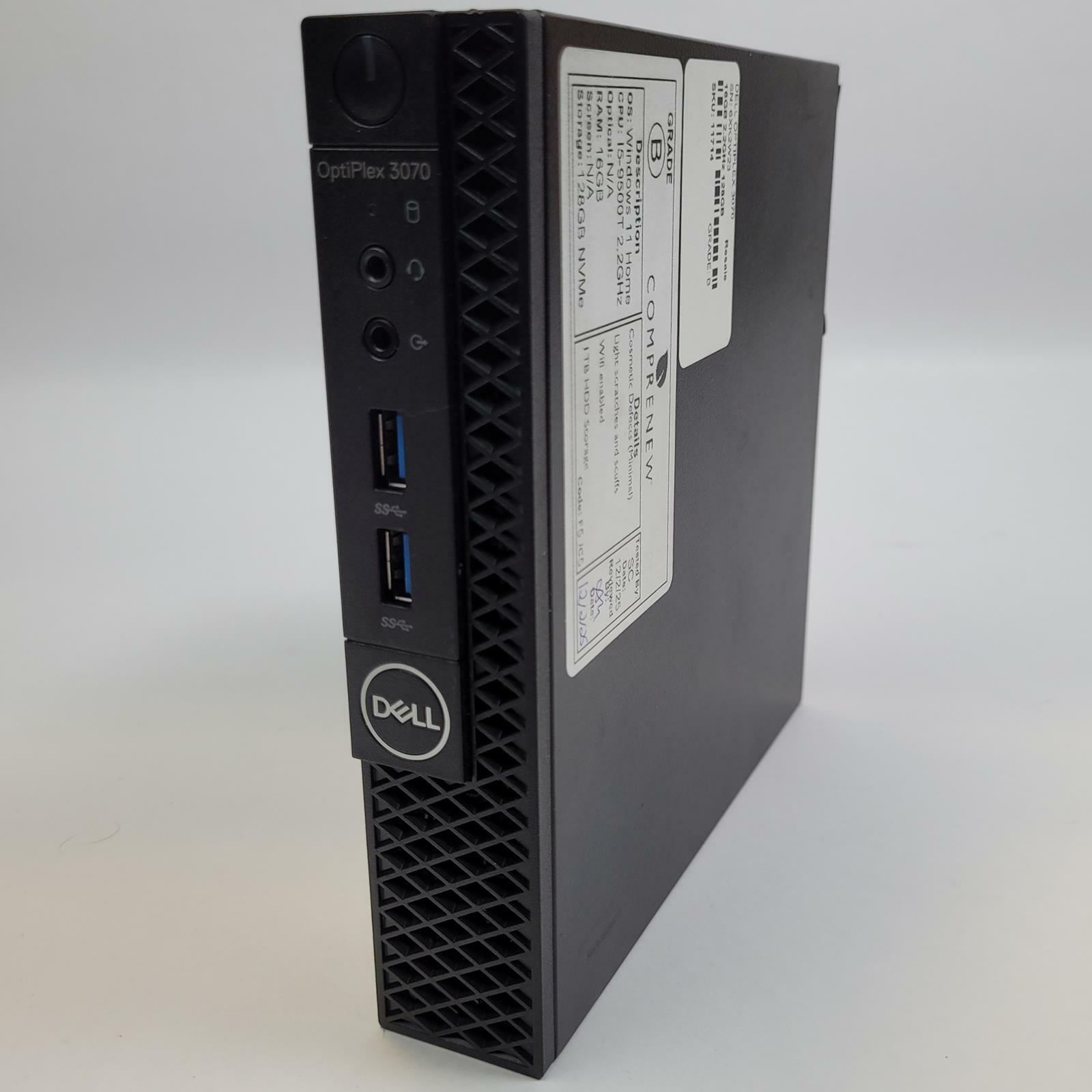 DELL OPTIPLEX 3070 Windows 11 Home I5-9500T 16GB RAM 128GB NVME | Grade ...